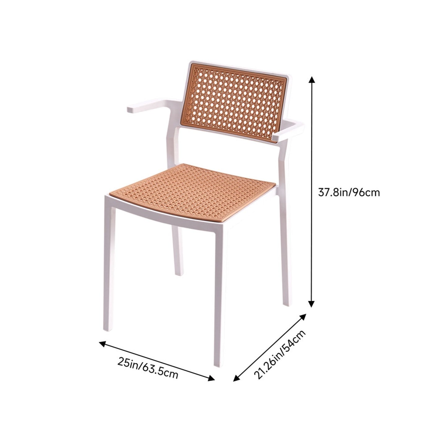 Kabinet UK | 4 Set Pseudo-rattan PP Dining Chair | White | SportsDirect.com