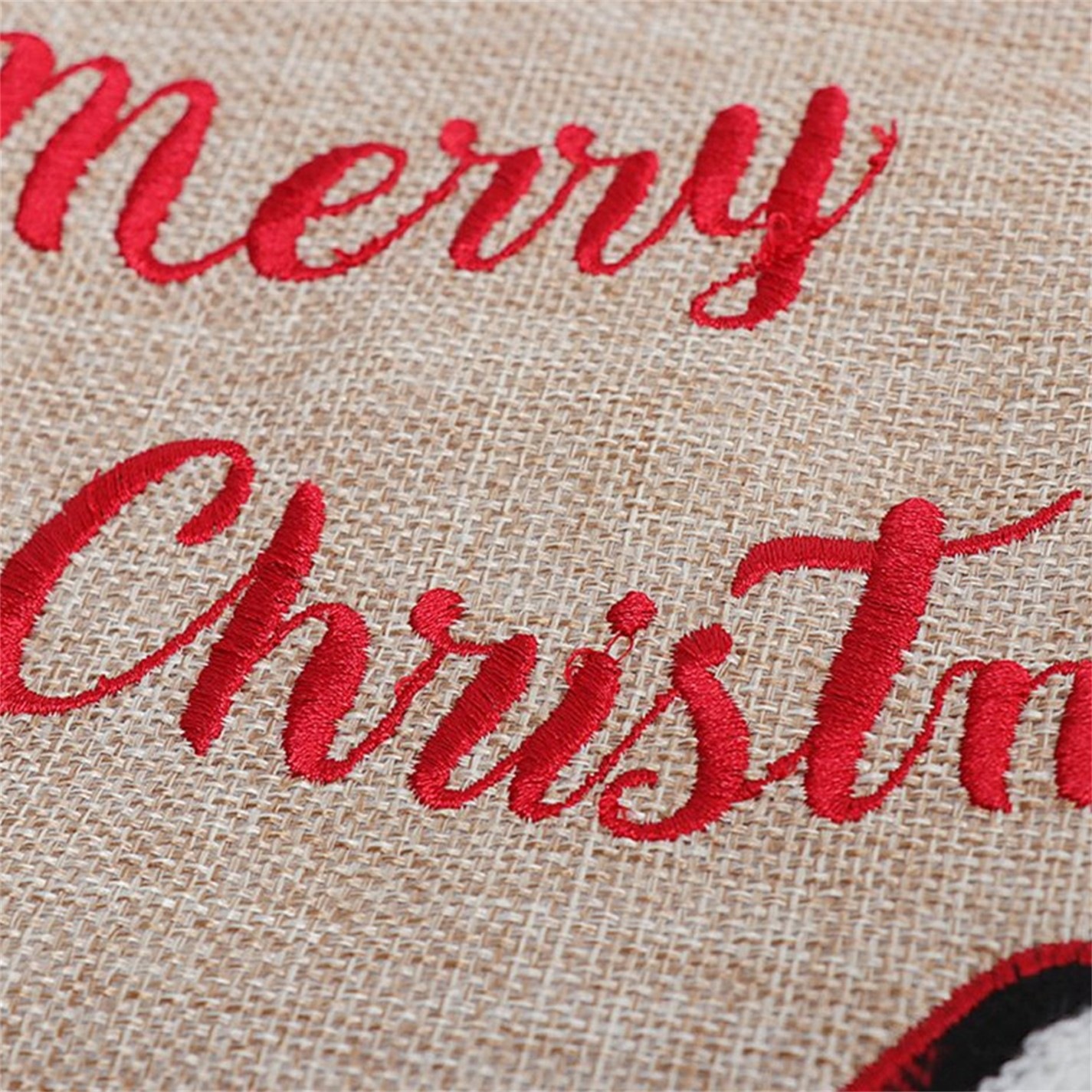 LIFE IDEAS | Burlap Merry Christmas Tree Collar | Brown And Red ...