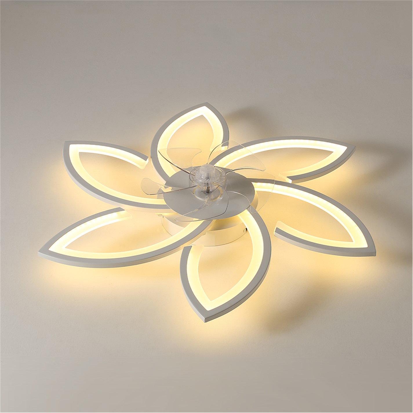Kabinet UK | Modern Flower Shape Ceiling Fan with Light | White ...