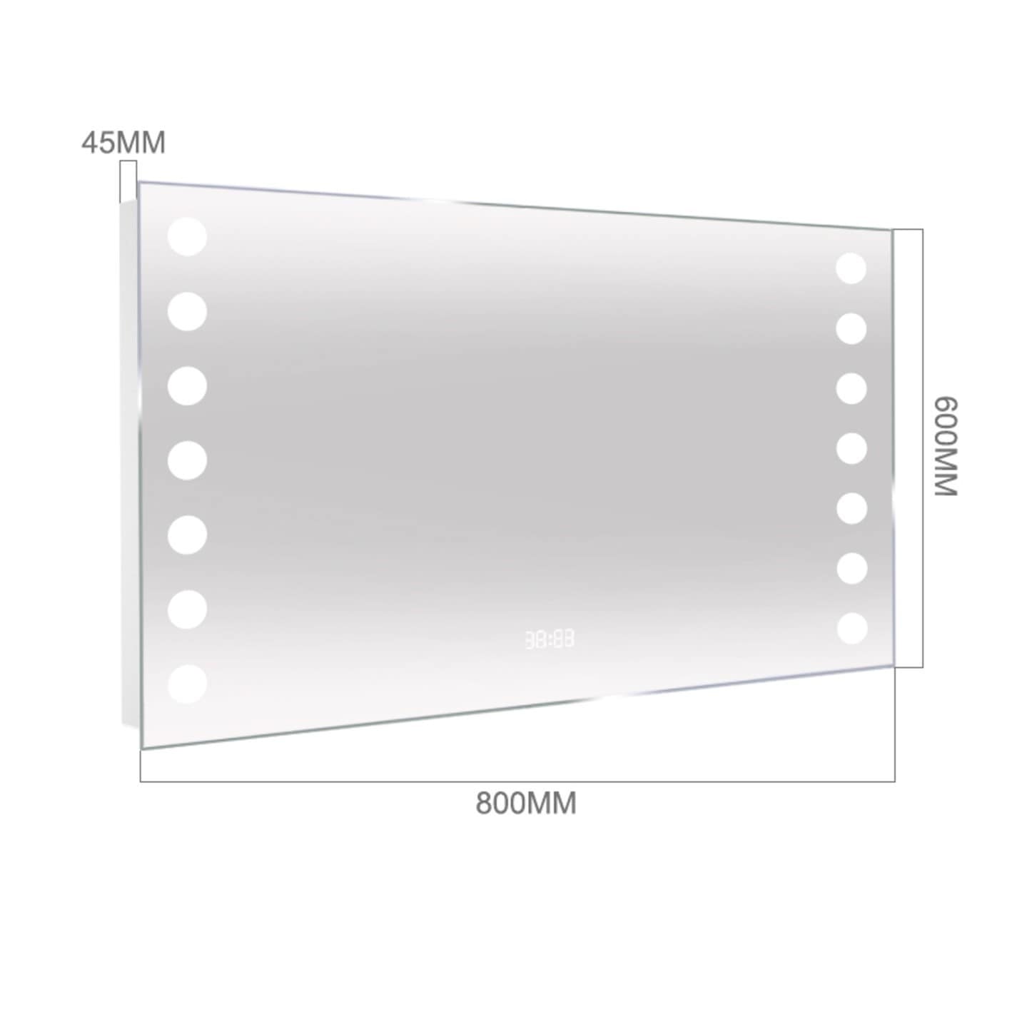 Kabinet UK | Modern Fog-Free LED Bathroom Mirror Surface Mount | White ...