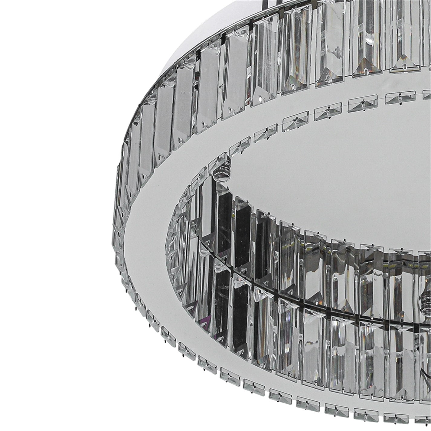 Cottonfy UK | Modern Round Crystal Ceiling Light | White | SportsDirect.com