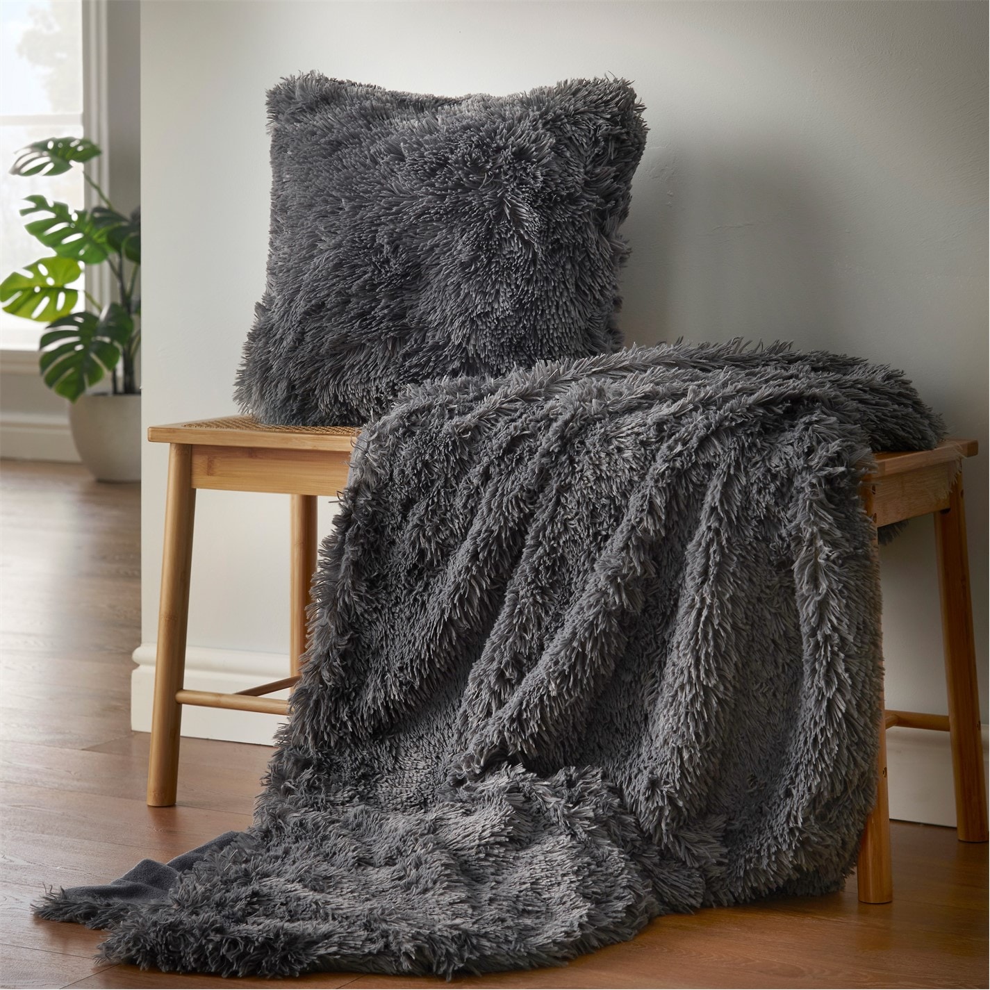 Catherine Lansfield | Cuddly Deep Pile Blanket Throw | Throws ...