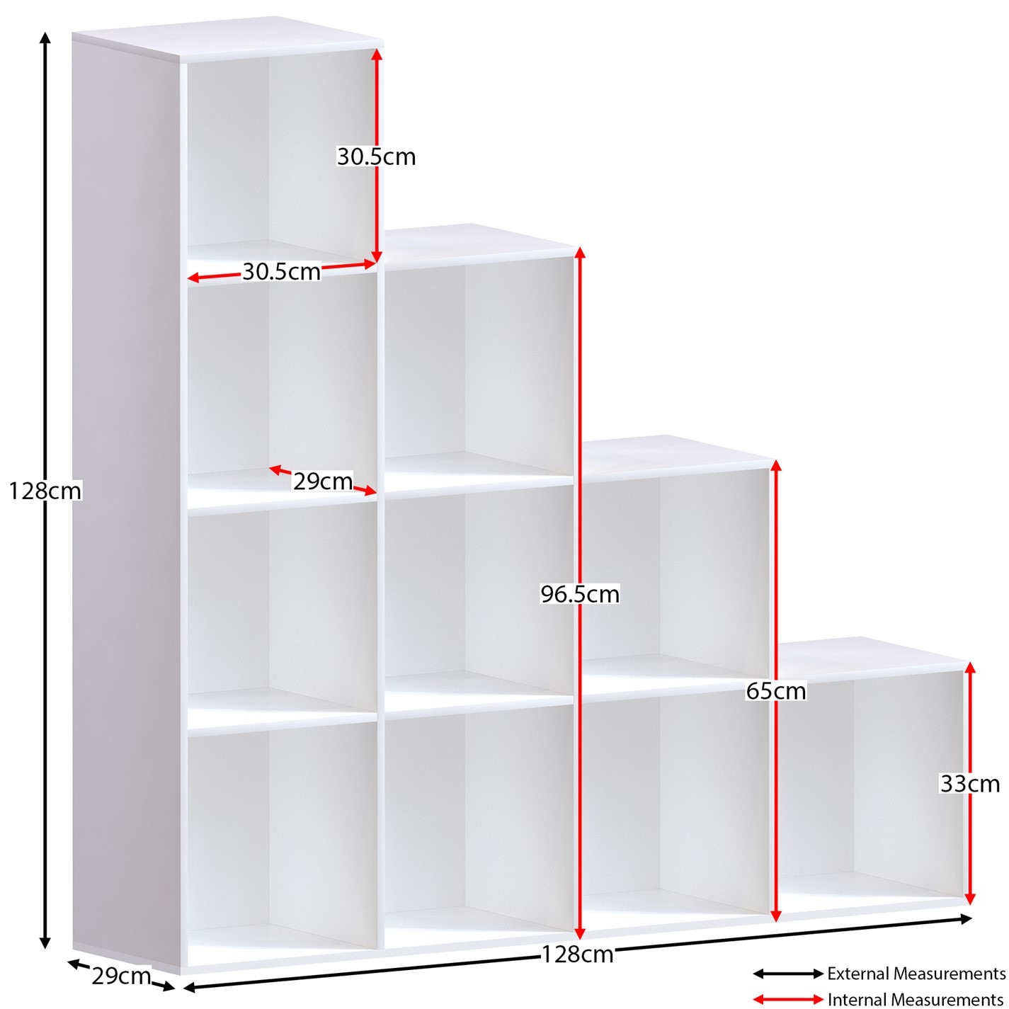 Lassic | 10 Cube Storage Unit (W) + Set of 5 Storage Cubes | Hard ...