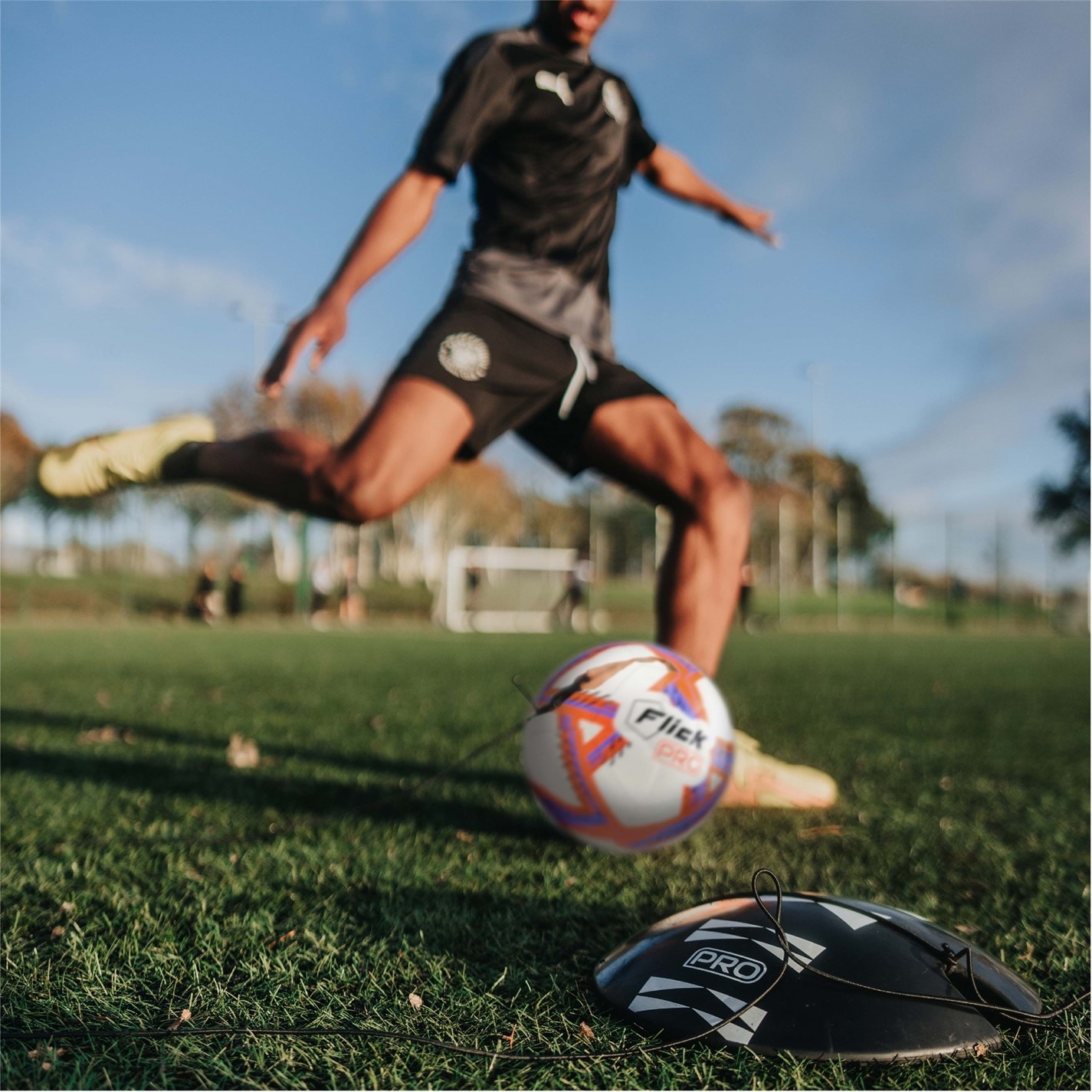 Football Flick | PRO Return Ball | Black & Orange | SportsDirect.com