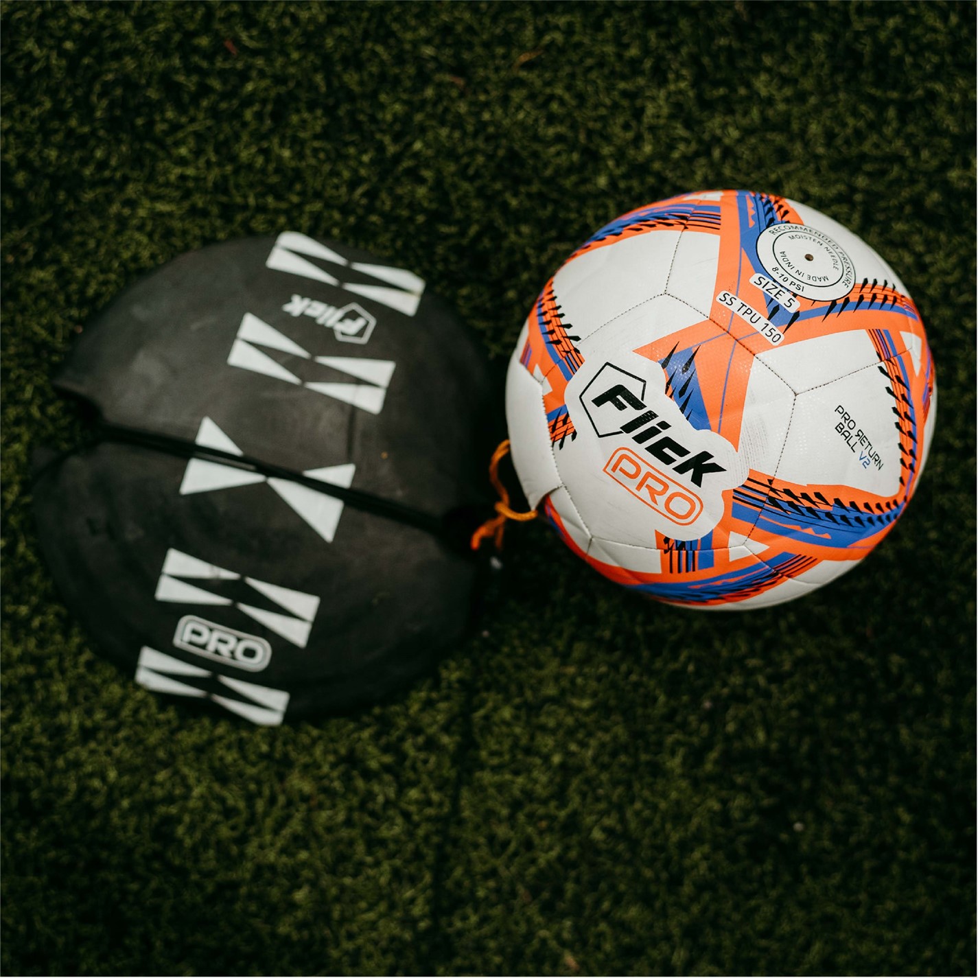 Football Flick | PRO Return Ball | Black & Orange | SportsDirect.com
