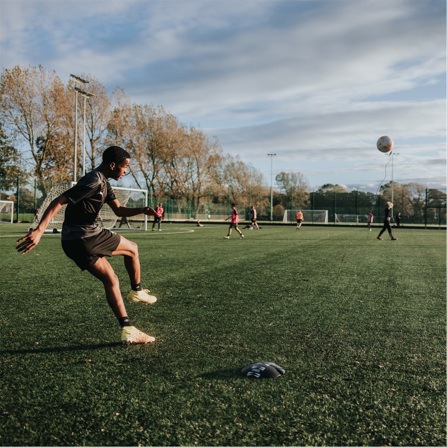 Football Flick | PRO Return Ball | Black & Orange | SportsDirect.com