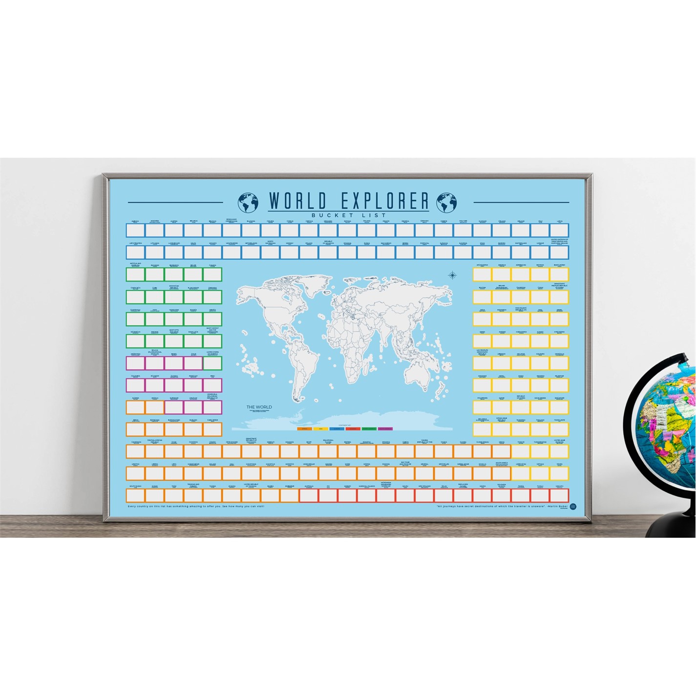 Gift Republic | WORLD EXPLORER SCRATCH POSTER | Blue | SportsDirect.com