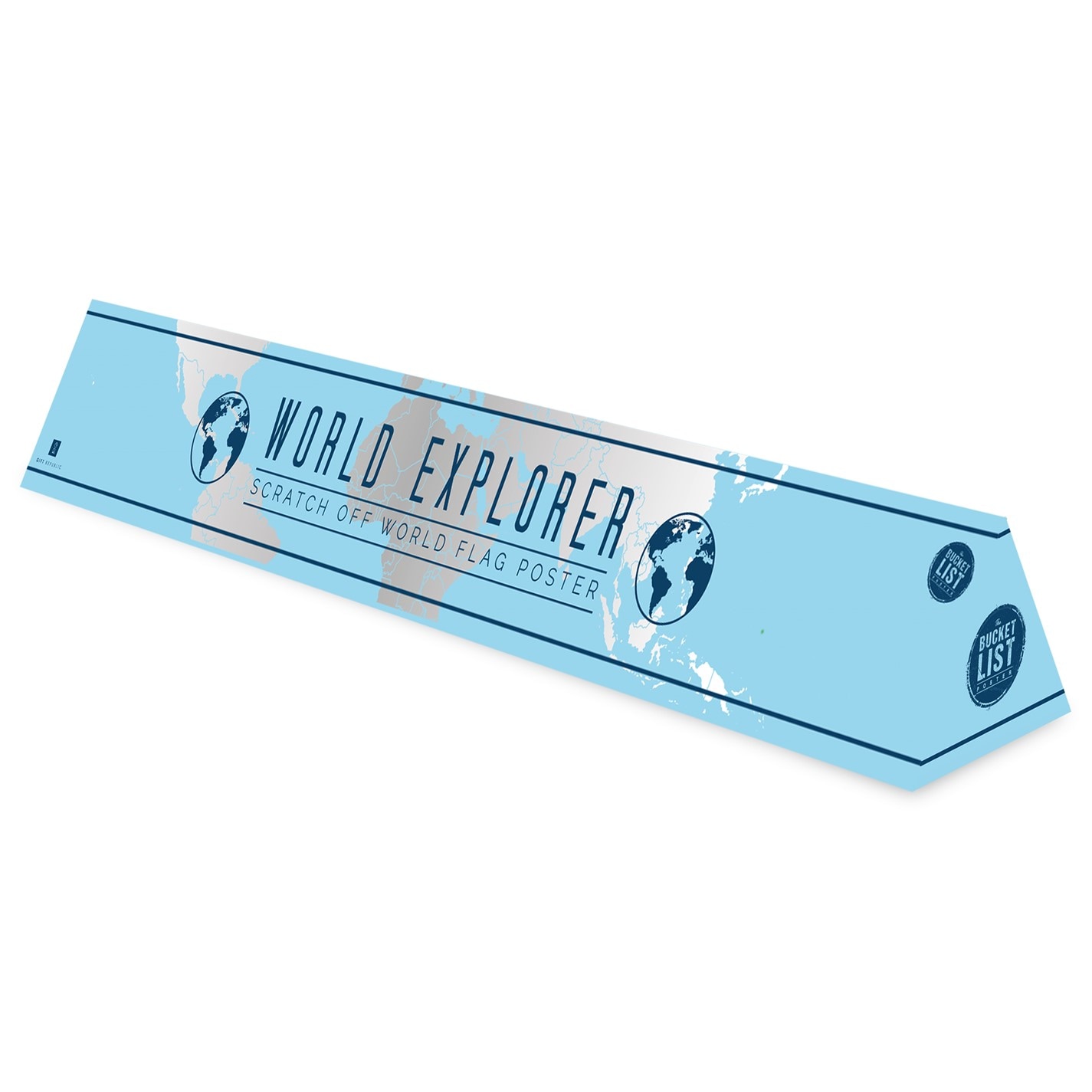 Gift Republic | WORLD EXPLORER SCRATCH POSTER | Blue | SportsDirect.com