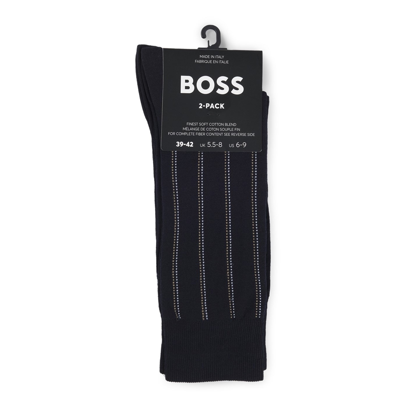 Boss | Men's Pinstripe Crew Socks | Crew Socks | SportsDirect.com