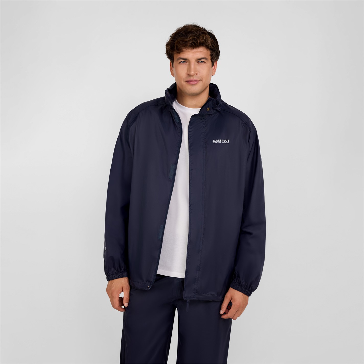 Minoti | Men packaway waterproof jacket with zip pockets navy | Navy ...