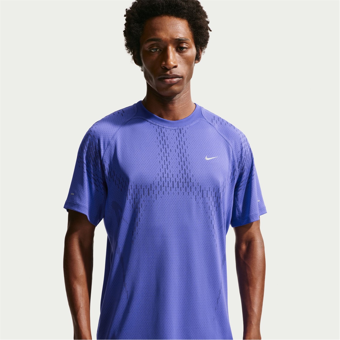 Nike | Men's Short Sleeve Performance Running Top | Lapis/Royal ...