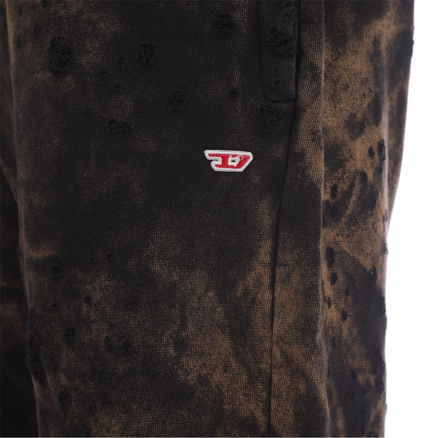 Diesel | Extreme Distressed Acid Wash Shorts | Fleece Shorts ...