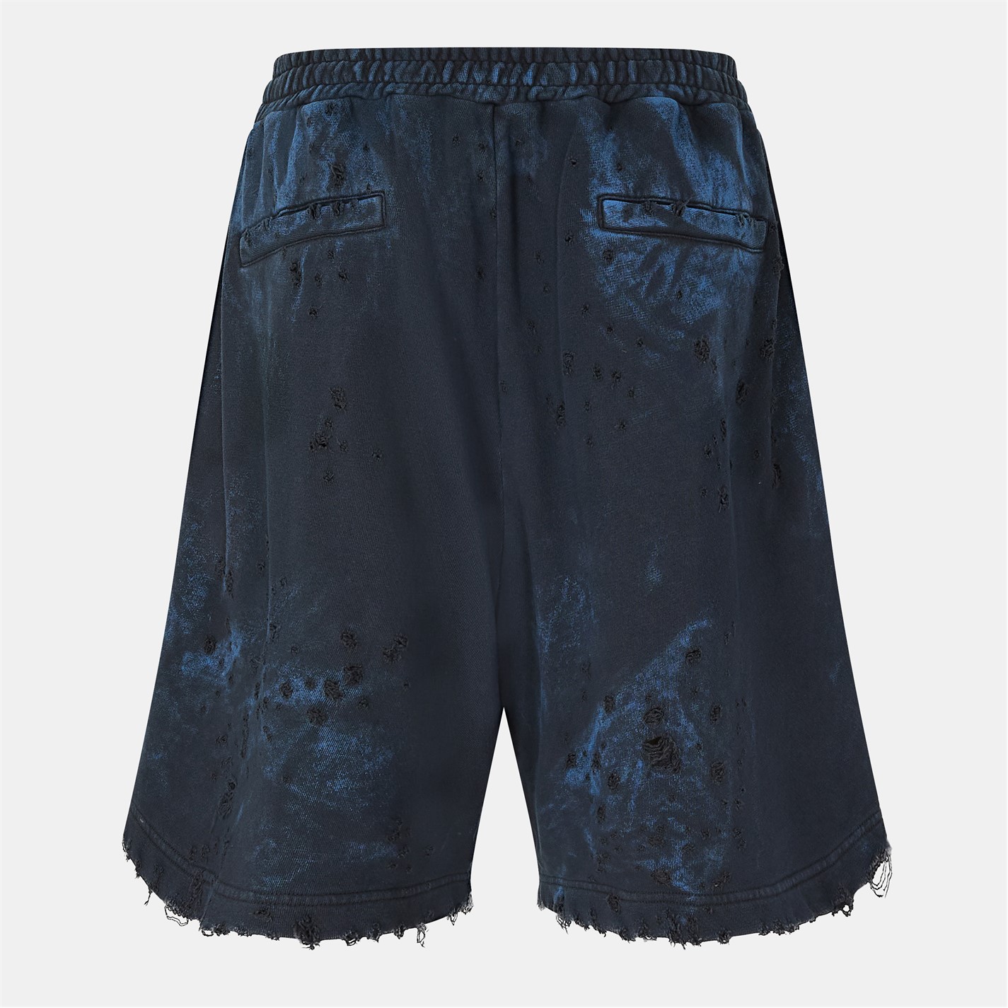 Diesel | Extreme Distressed Acid Wash Shorts | Fleece Shorts ...