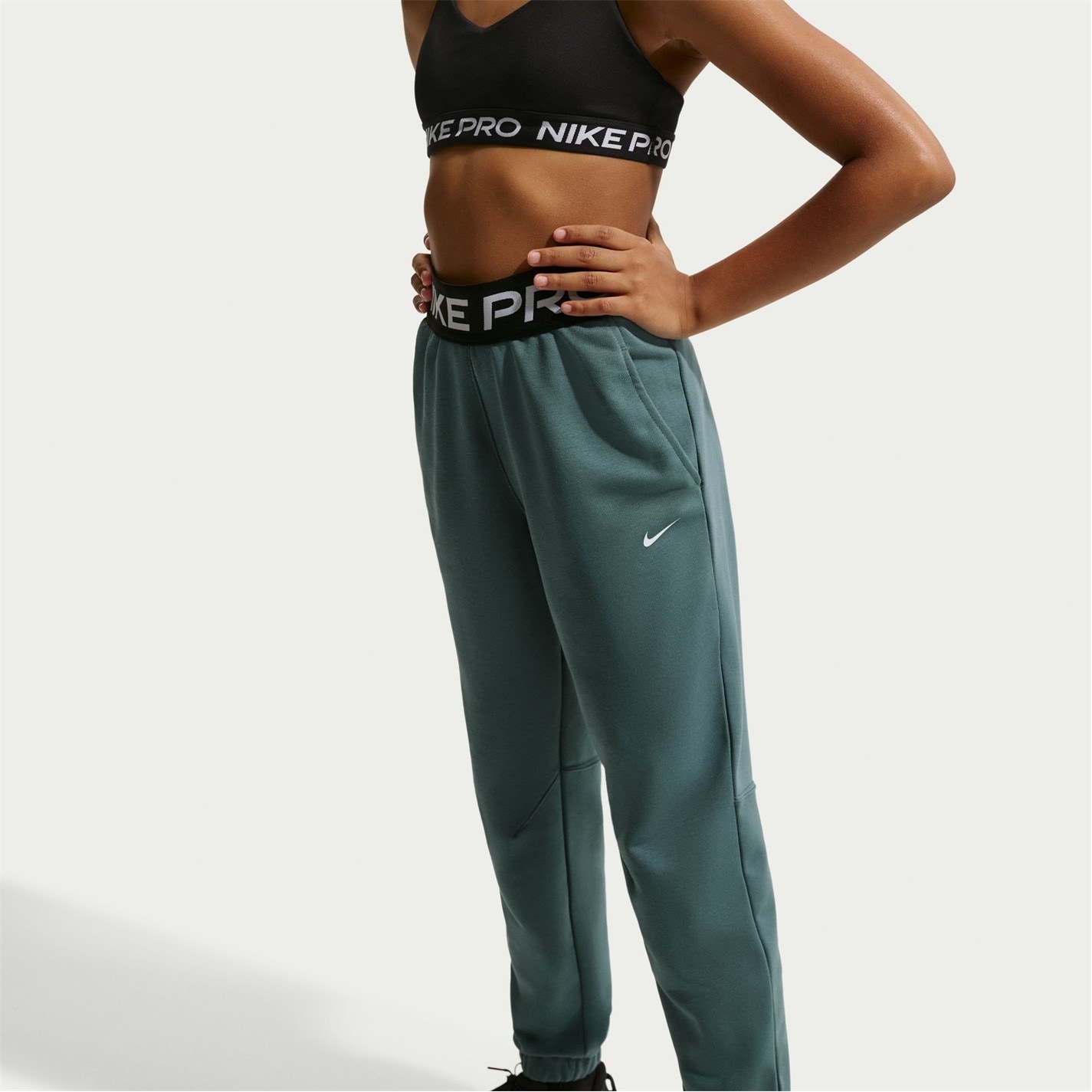 Nike | Pro Dri-FIT Jogging Bottoms Juniors | Closed Hem Fleece Jogging ...