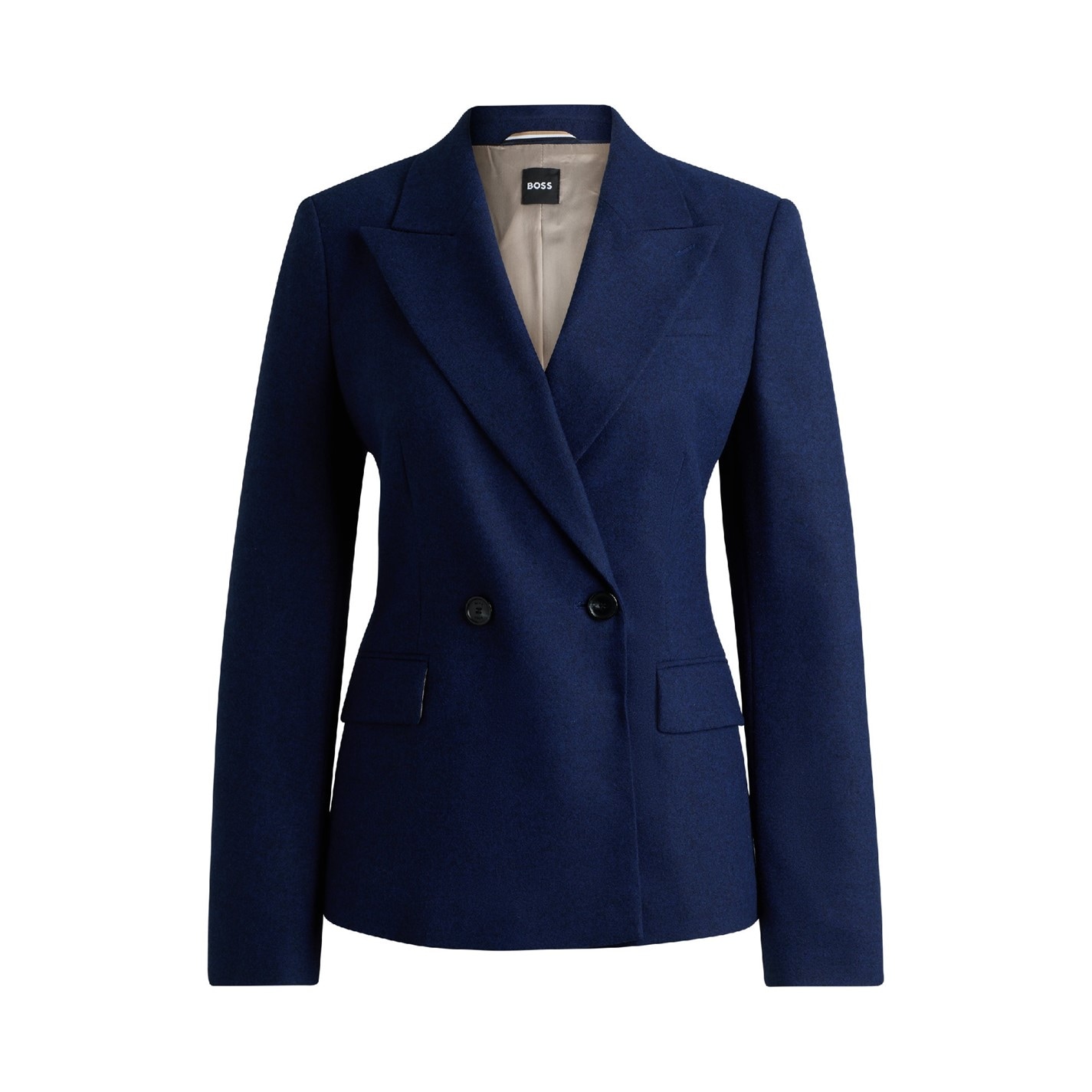 Boss | Women's Jia Double Breasted Formal Jacket | Open Blue ...