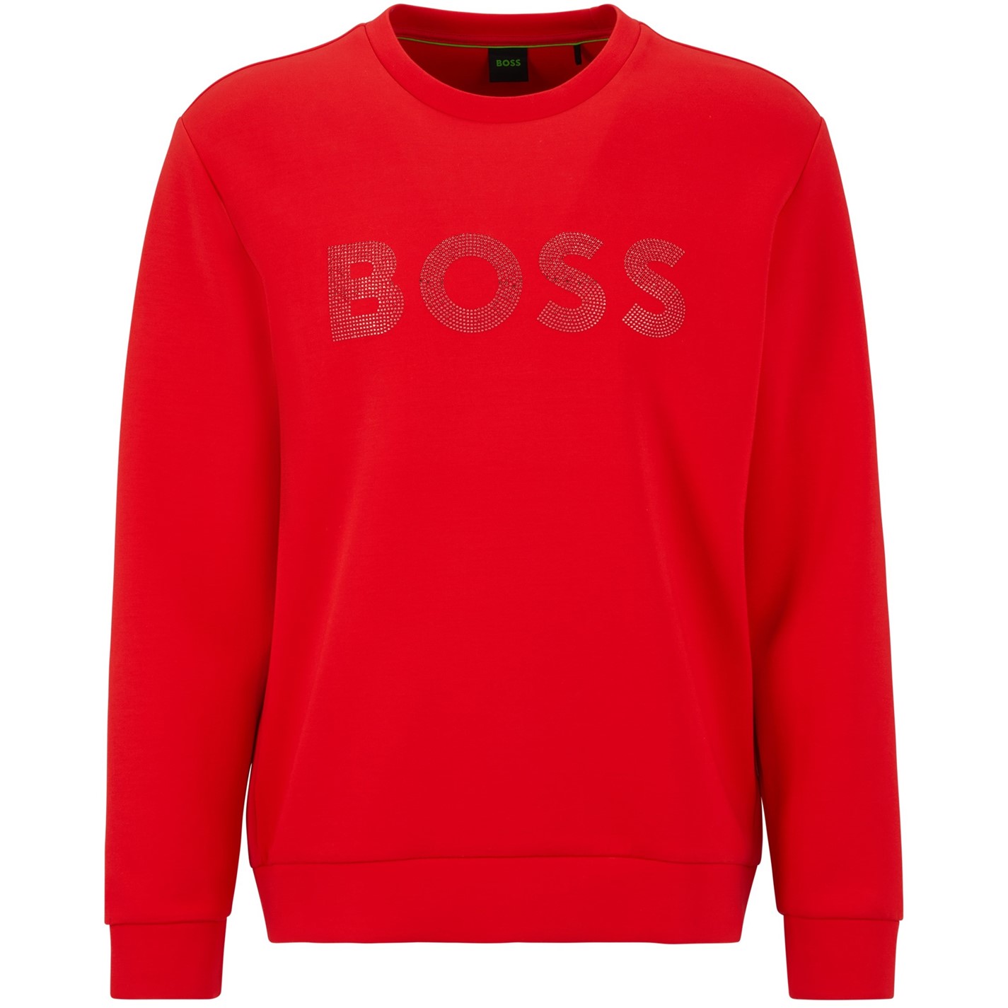 Boss | Men's Salbo Diamond Crew Sweatshirt | Bright Red | SportsDirect.com