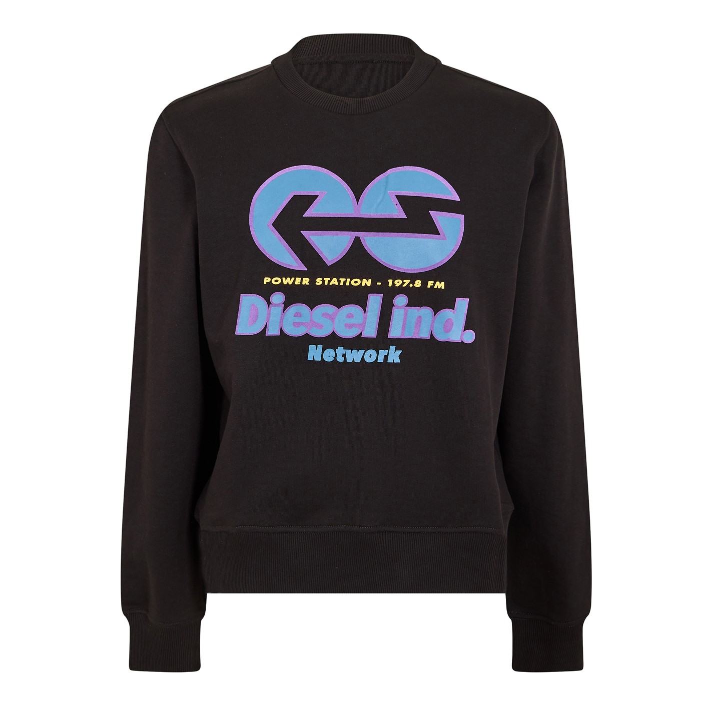 Diesel | Men's Ginn Felpa Crew Sweatshirt | Black | SportsDirect.com