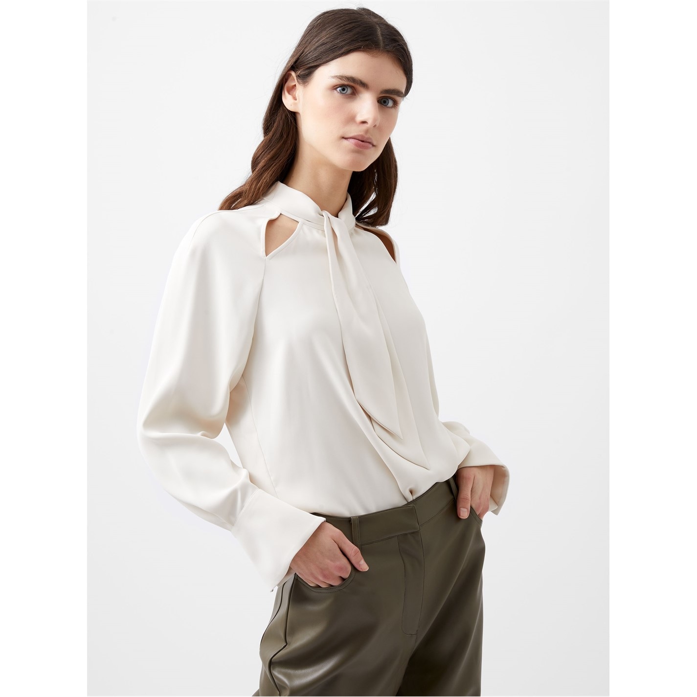 French Connection | Women's Carmen Long-Sleeve Blouse | Blouses - Long ...