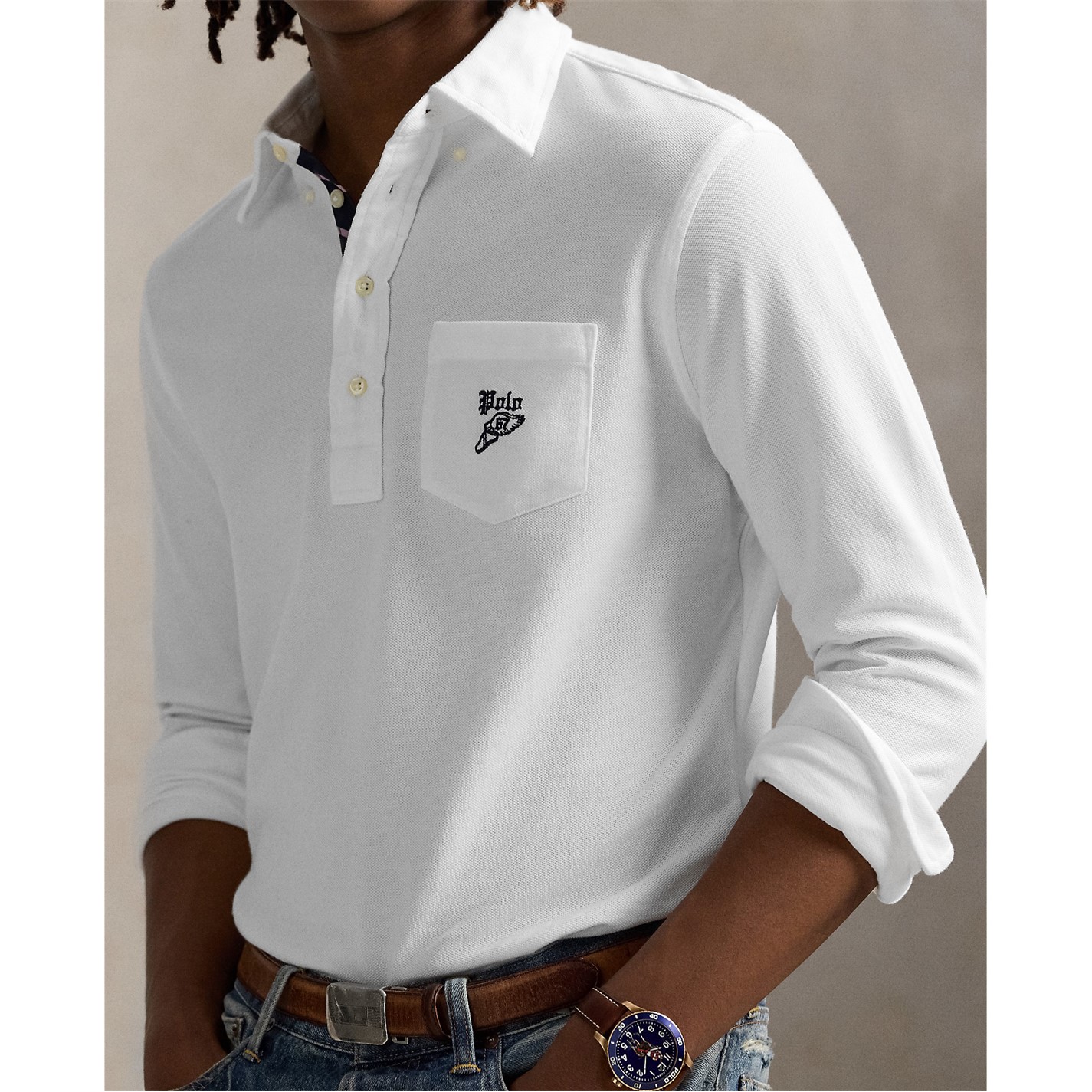 Polo Ralph Lauren | Men's Embroidered Logo Chest Pocket Long Sleeve ...