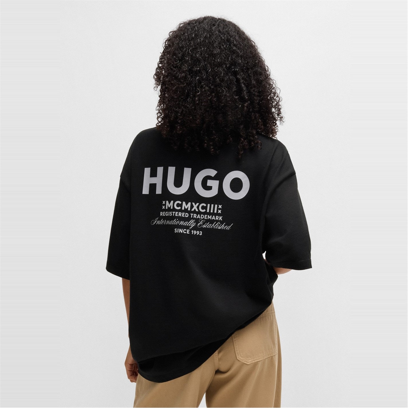 Hugo | Mens HUGO Printed Logo Back T-Shirt with MCMXCIII text - Regular ...