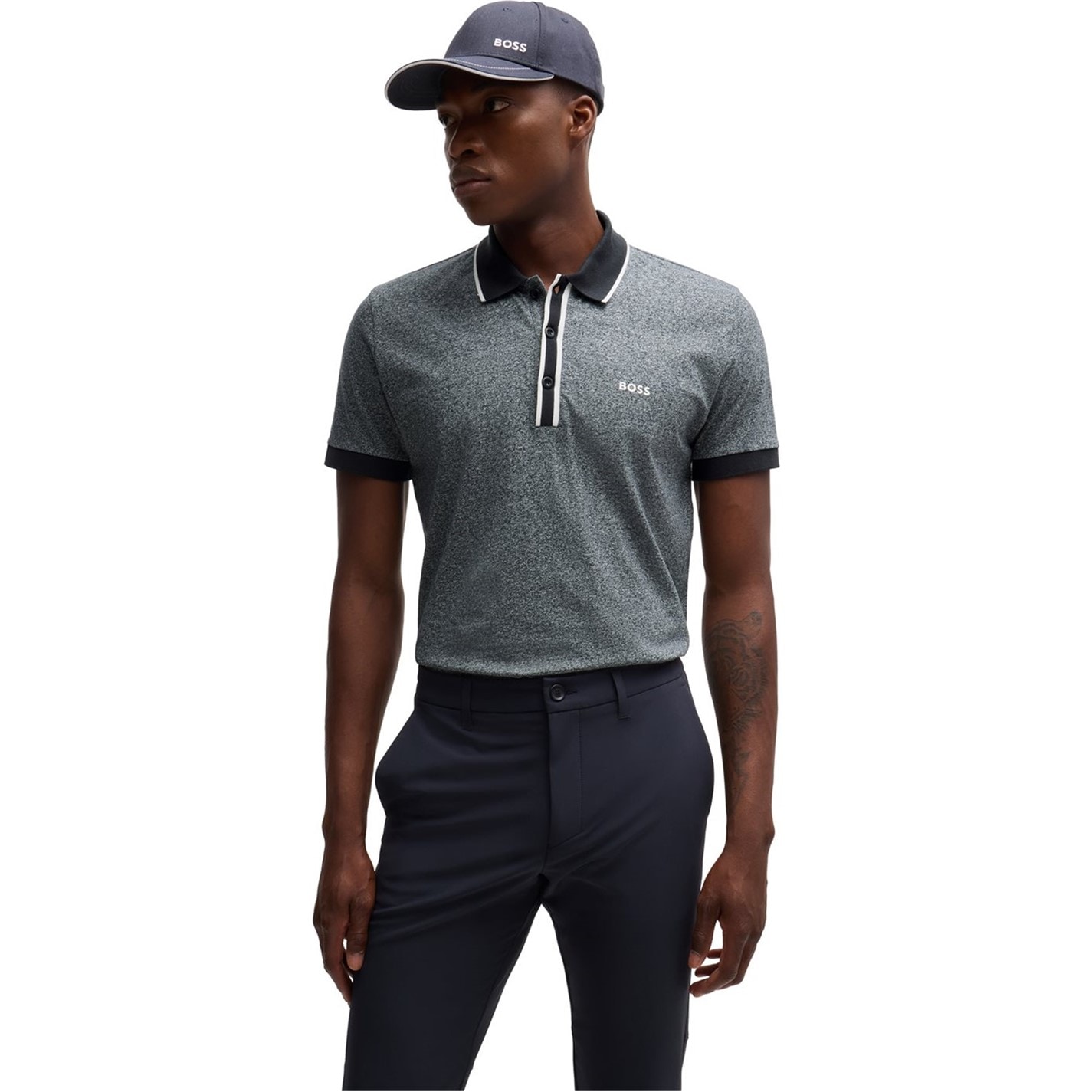 Boss | Men's HBG Paddy 4 Short-Sleeve Polo Shirt | Dark Blue 402 ...