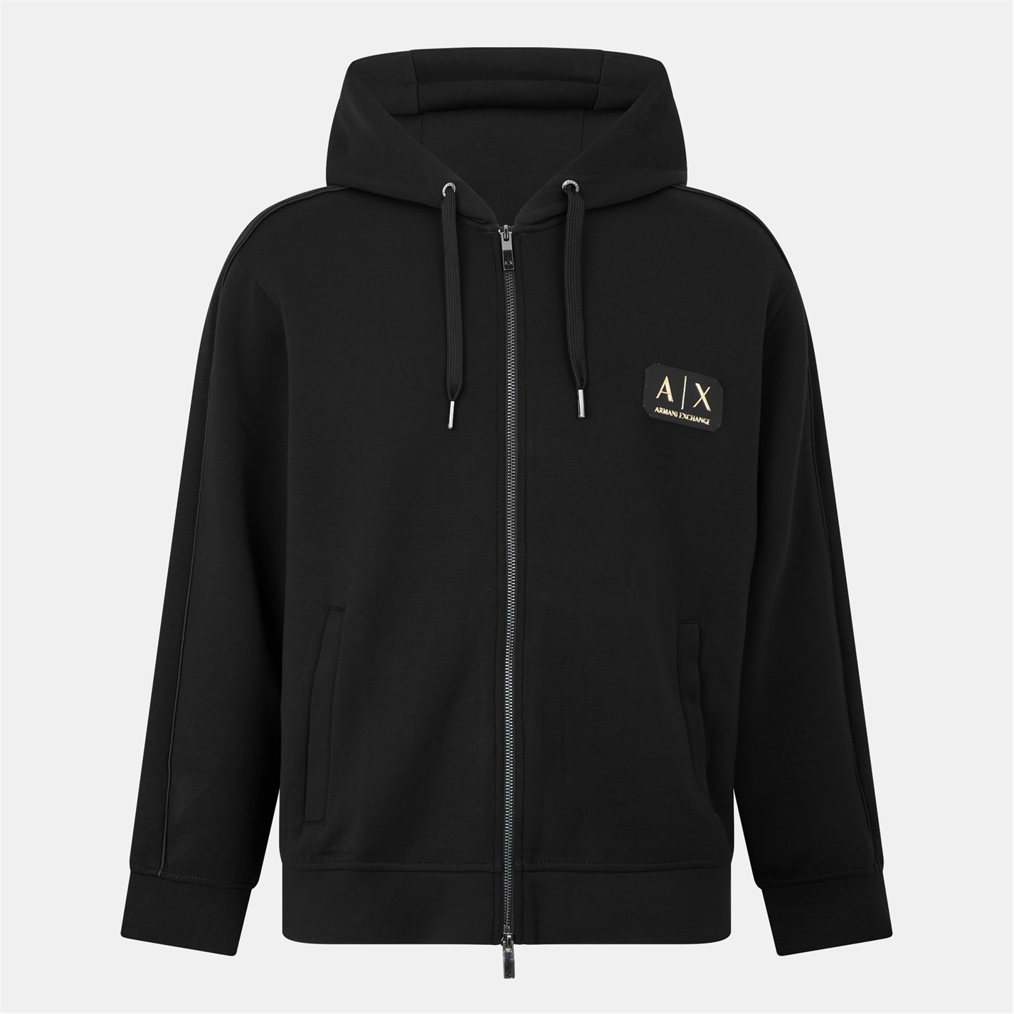 Armani Exchange | Men's AX Badge Full Zip Fleece | Black Uc001 ...
