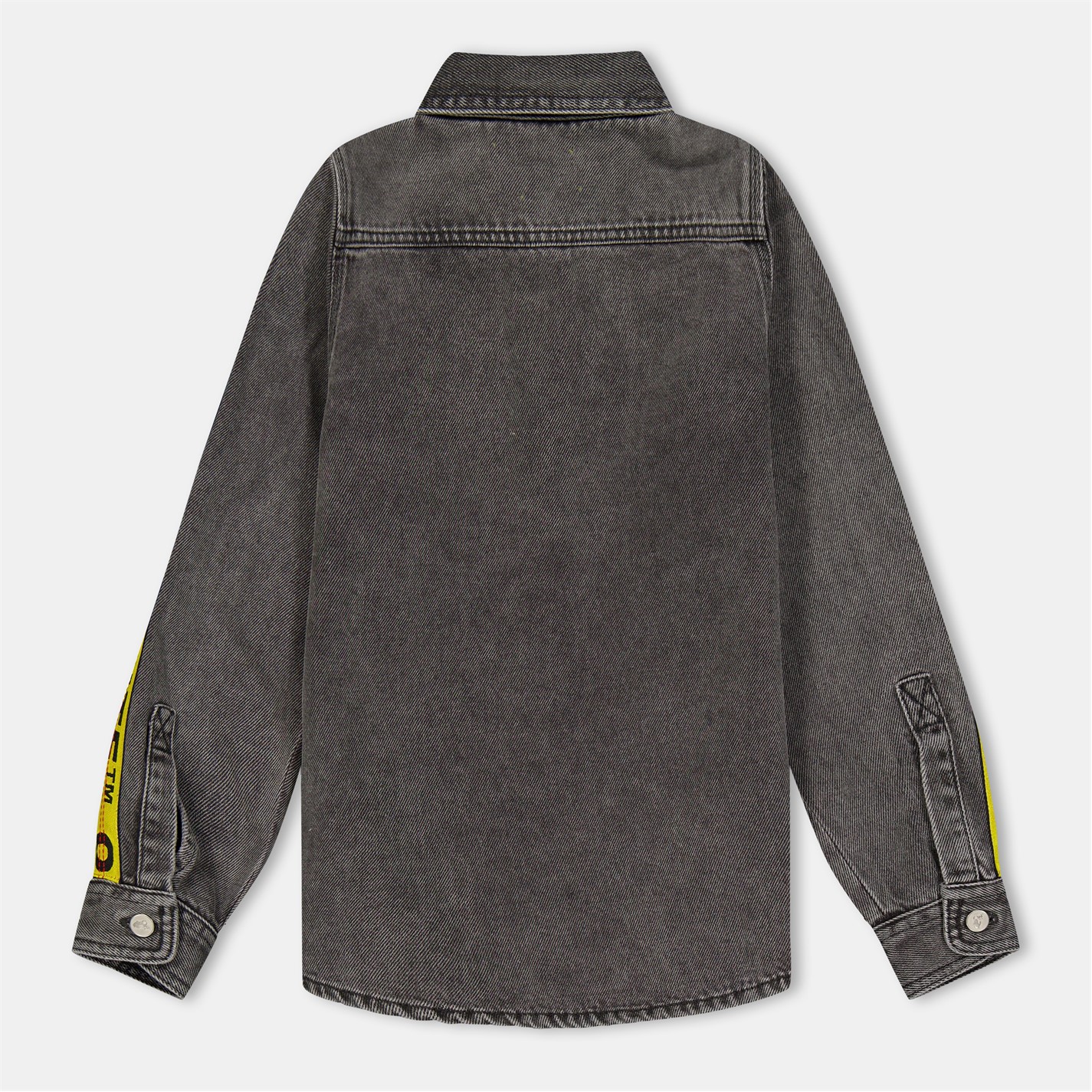 OFF WHITE | Kids' Long Sleeve Denim Shirt | Grey/Yellow | SportsDirect.com