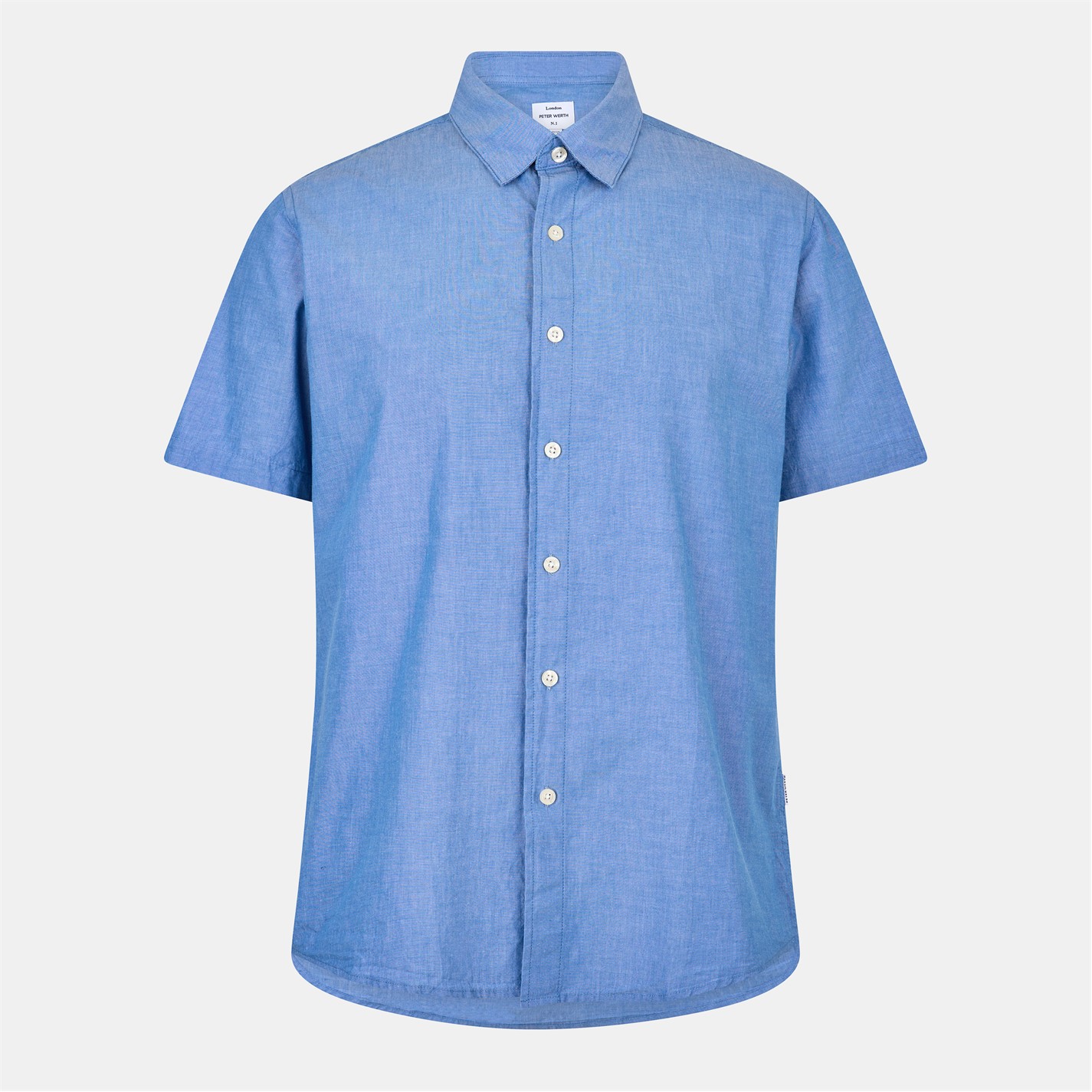 Peter Werth | Short Sleeve Plain Shirt | Indigo | SportsDirect.com