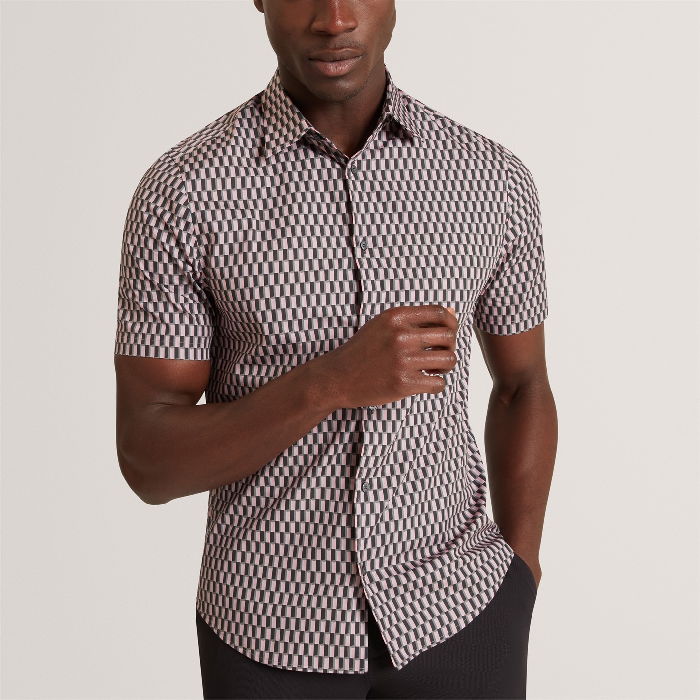 Ted Baker | Ted Baker SS Reg Fit Shirt | Patterned Shirt - Short Sleeve ...
