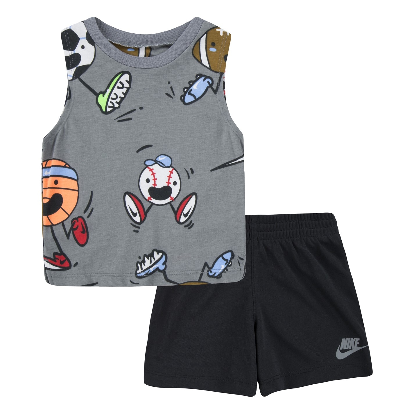 Nike | Unisex Kids' Muscle Set Top and Trouser Pyjama | Black ...