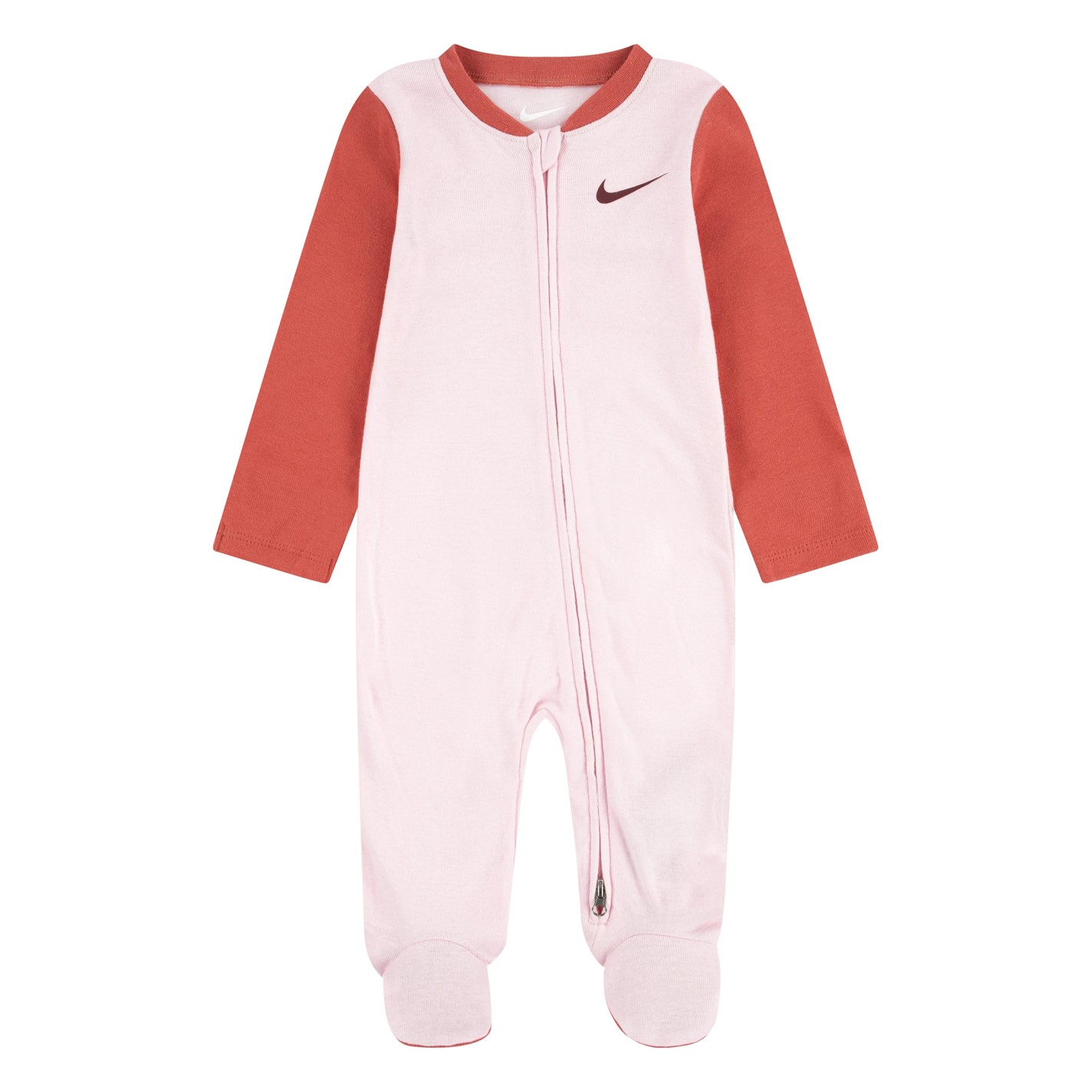 Nike | Unisex Kids' E1D1 All Over Print Footed Onesie | Pink Foam ...