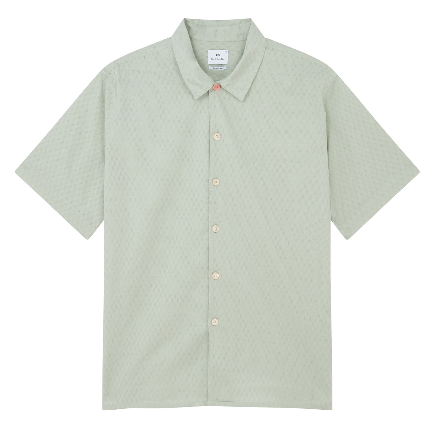 PS Paul Smith | Men's Short Sleeve Tailored Fit Shirt | Green 30C ...