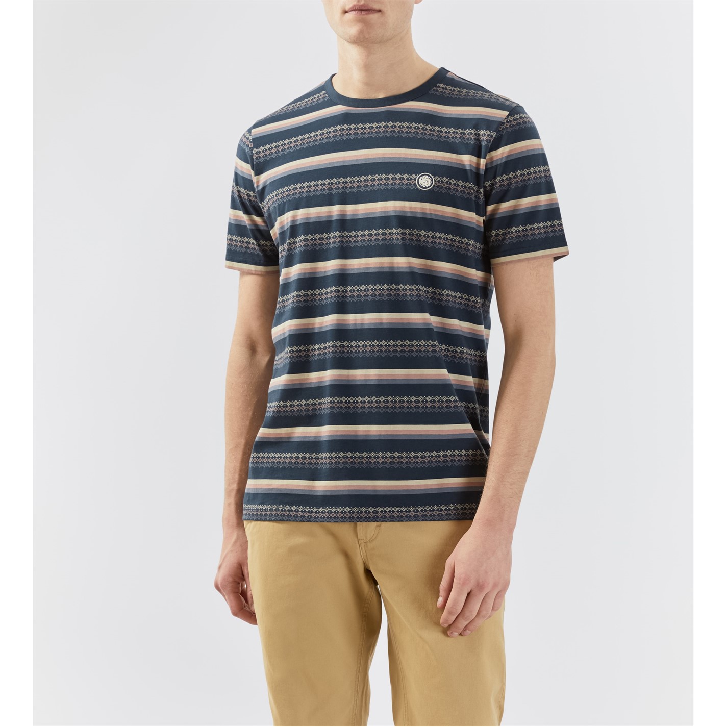 Pretty Green | PG Larman Stripe T Sn33 | Regular Fit T-Shirts ...