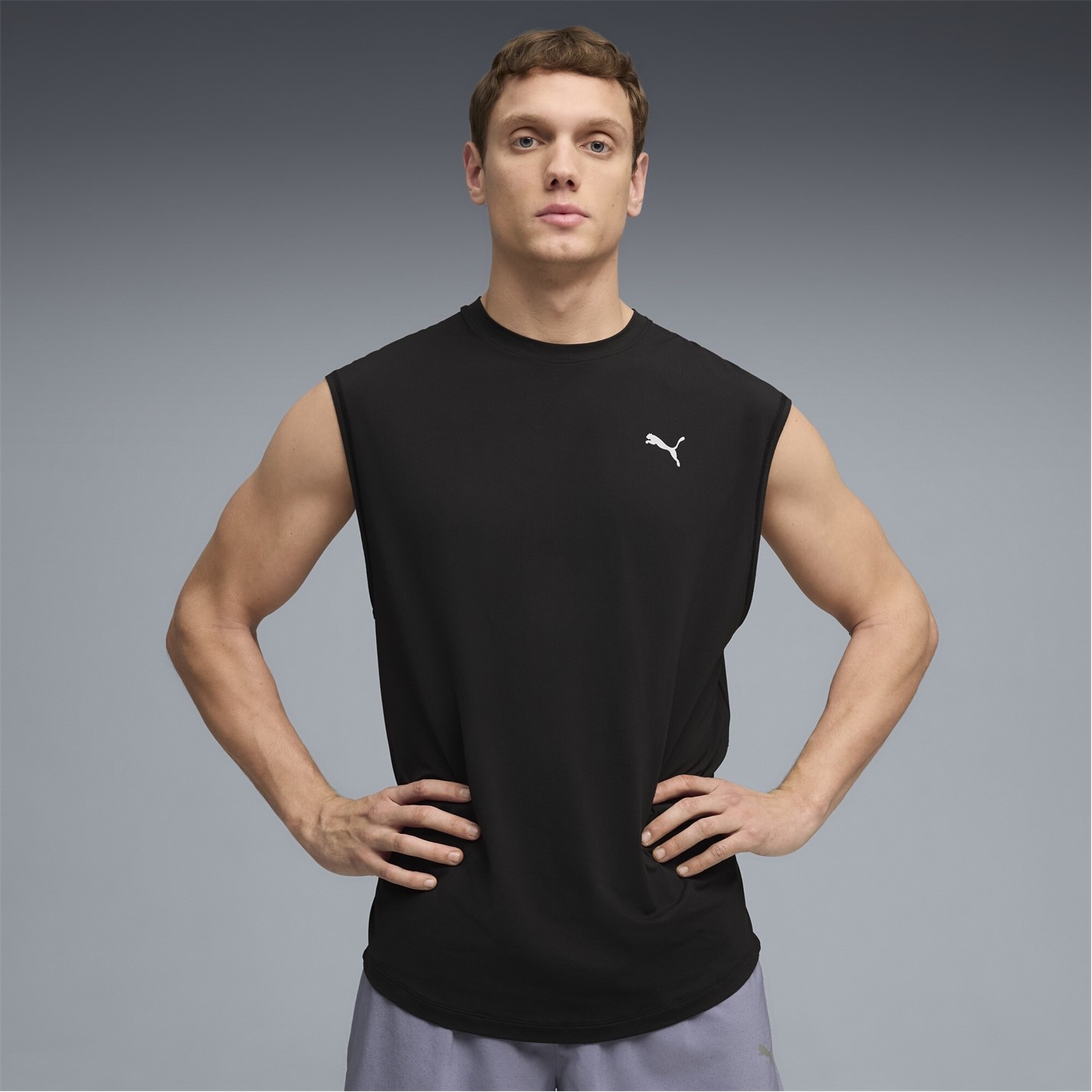 Puma | Men's Run Coolcell Performance Gym Vest | Puma Black ...