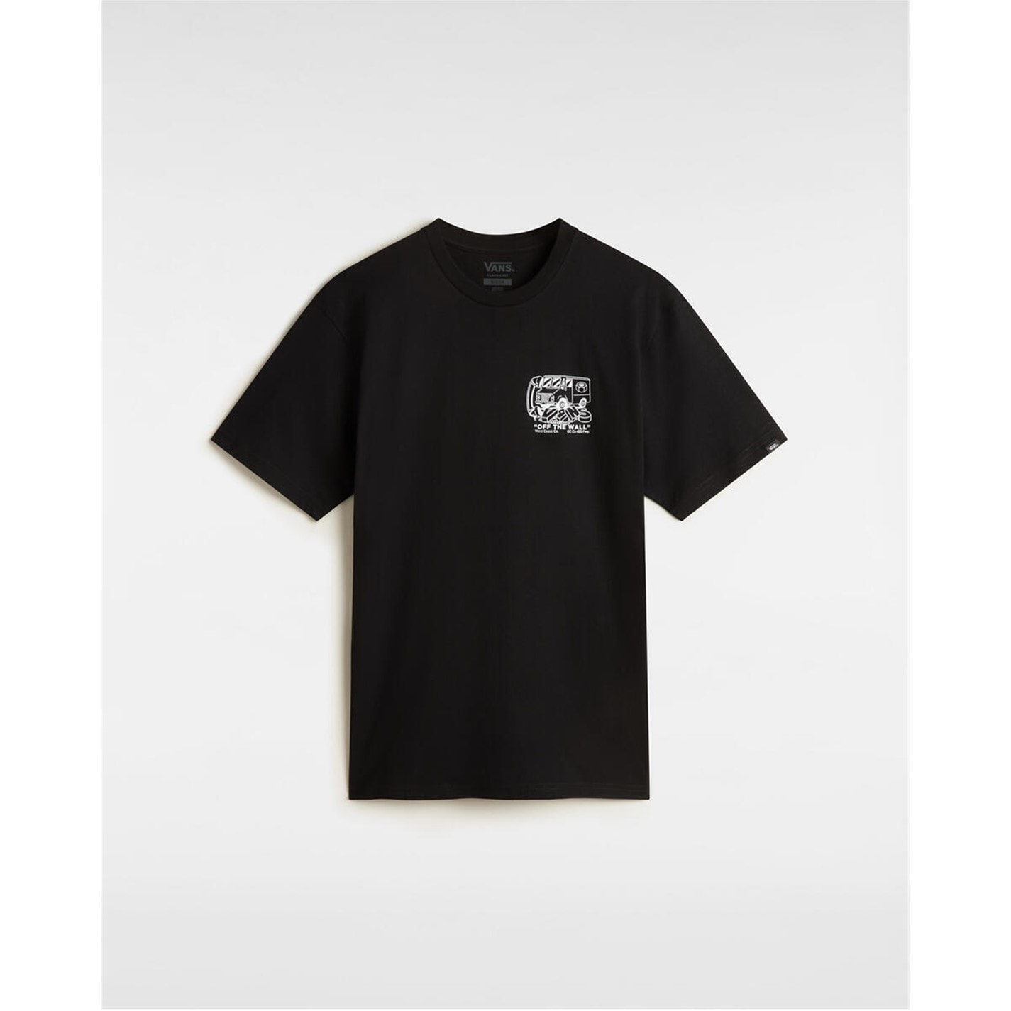 Vans | Men's Next Stop Short-Sleeve Black Regular Fit T-Shirt | Black ...