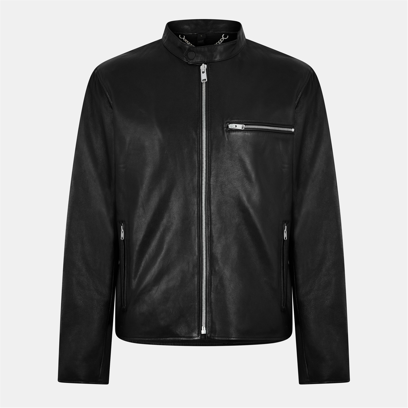 BELSTAFF | Men's Track Racer Leather Tailored Fit Jacket | Black ...