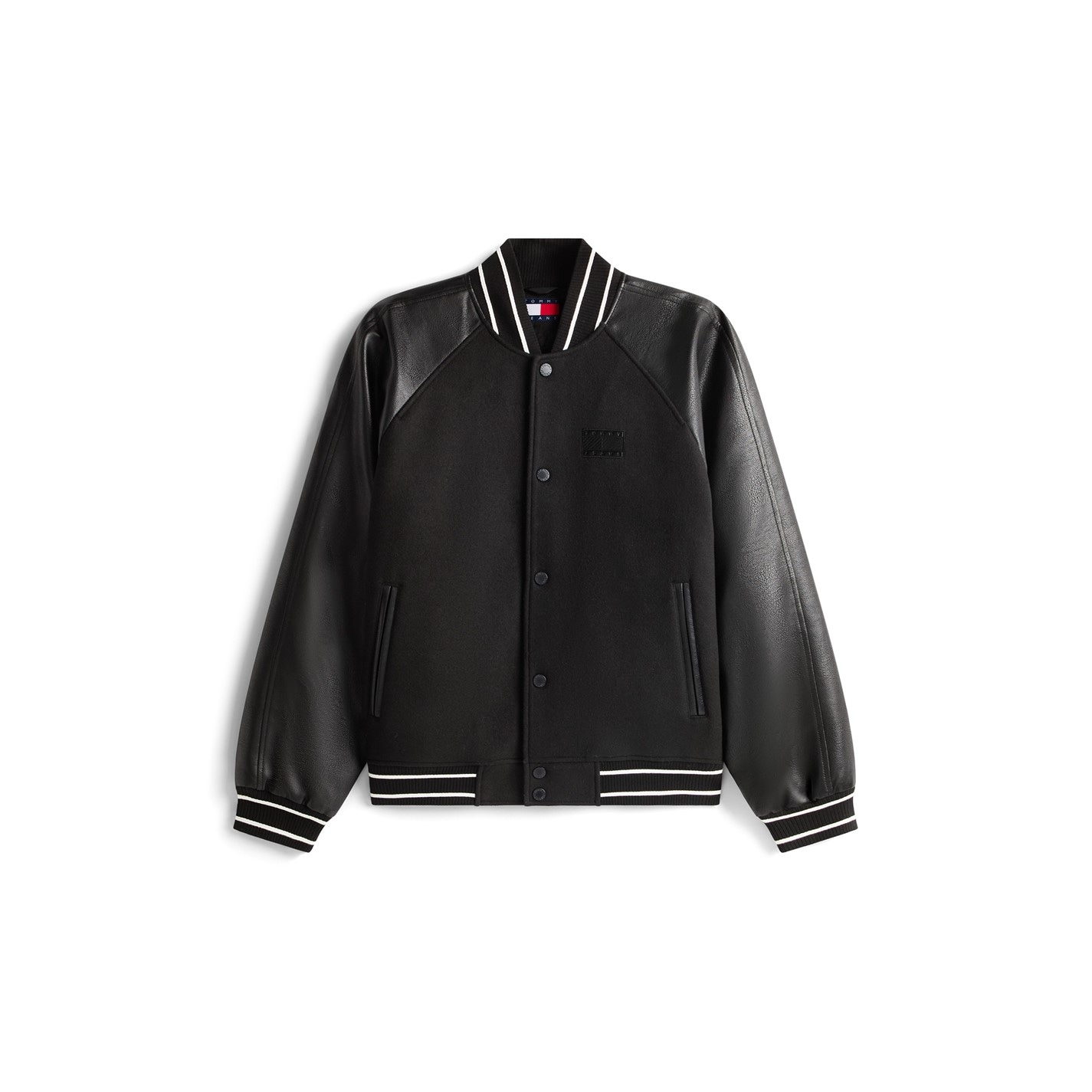 Tommy Jeans | Men's Flag Varsity Jacket | Black | SportsDirect.com