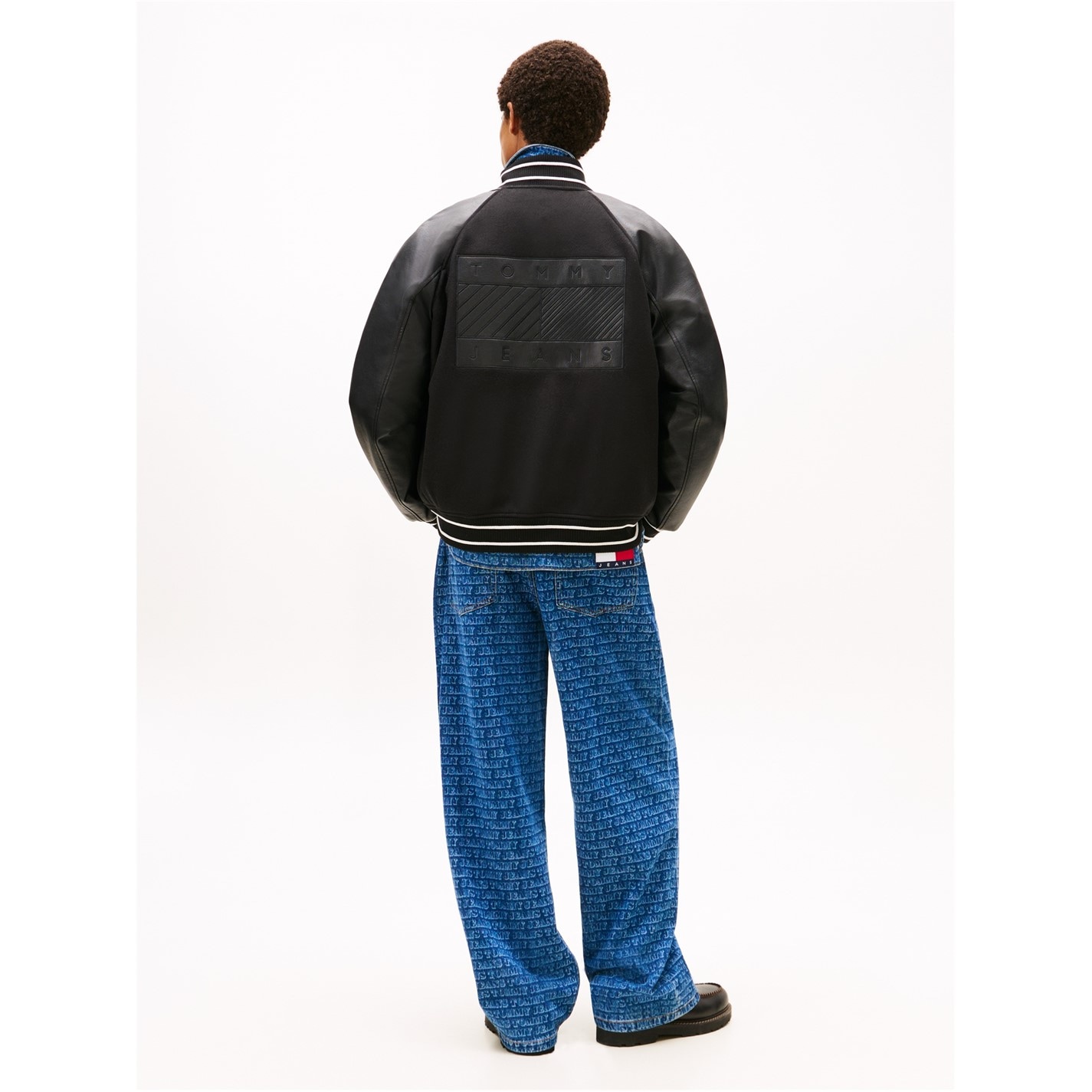 Tommy Jeans | Men's Flag Varsity Jacket | Black | SportsDirect.com