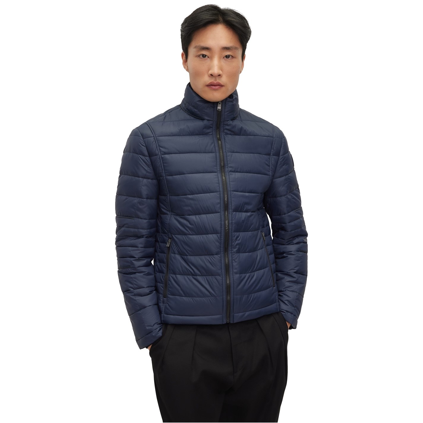 Boss | Men's Dampan2 Tailored Structured Formal Coat | Dark Blue ...