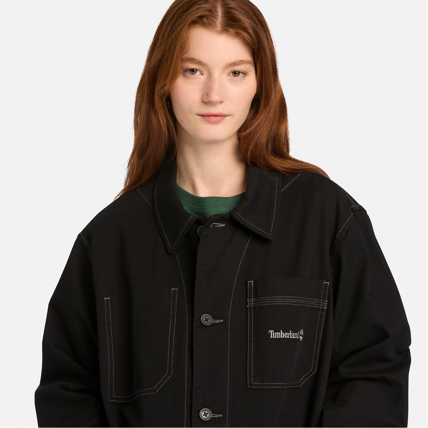 Timberland | Mens Timb Chore Canvas Overshirt | Black | SportsDirect.com