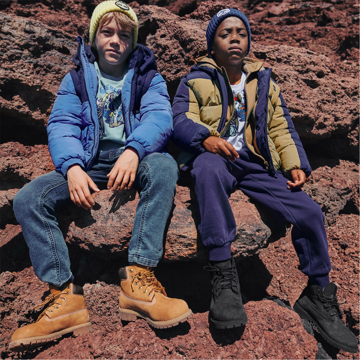 Timberland | Kids' Timber colour Block Medium Puffer Jacket | Medium ...