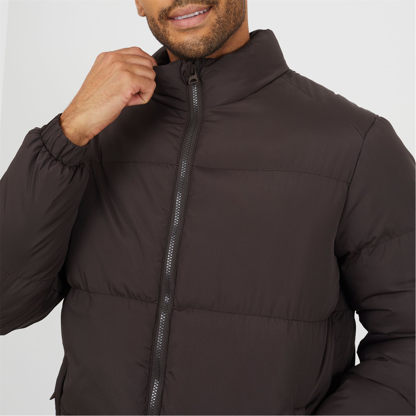 Brave Soul | Mens Padded Puffer Jacket with Zip Pockets | Medium Puffer ...