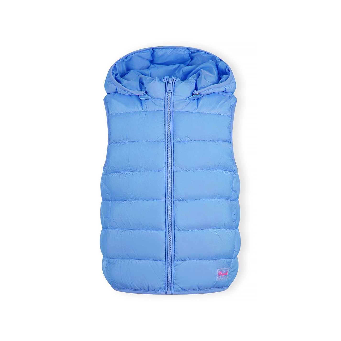 Minoti | Girls quilted gilet with full zip and detachable hood light ...