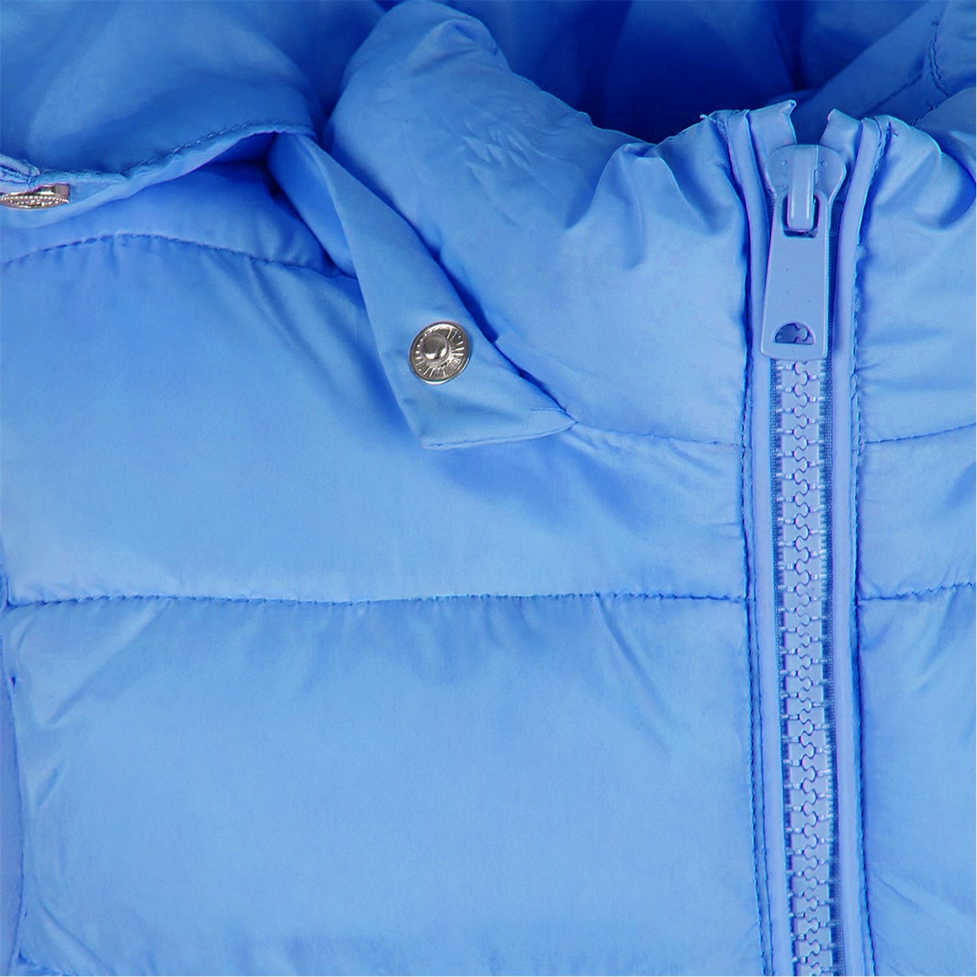 Minoti | Girls quilted gilet with full zip and detachable hood light ...
