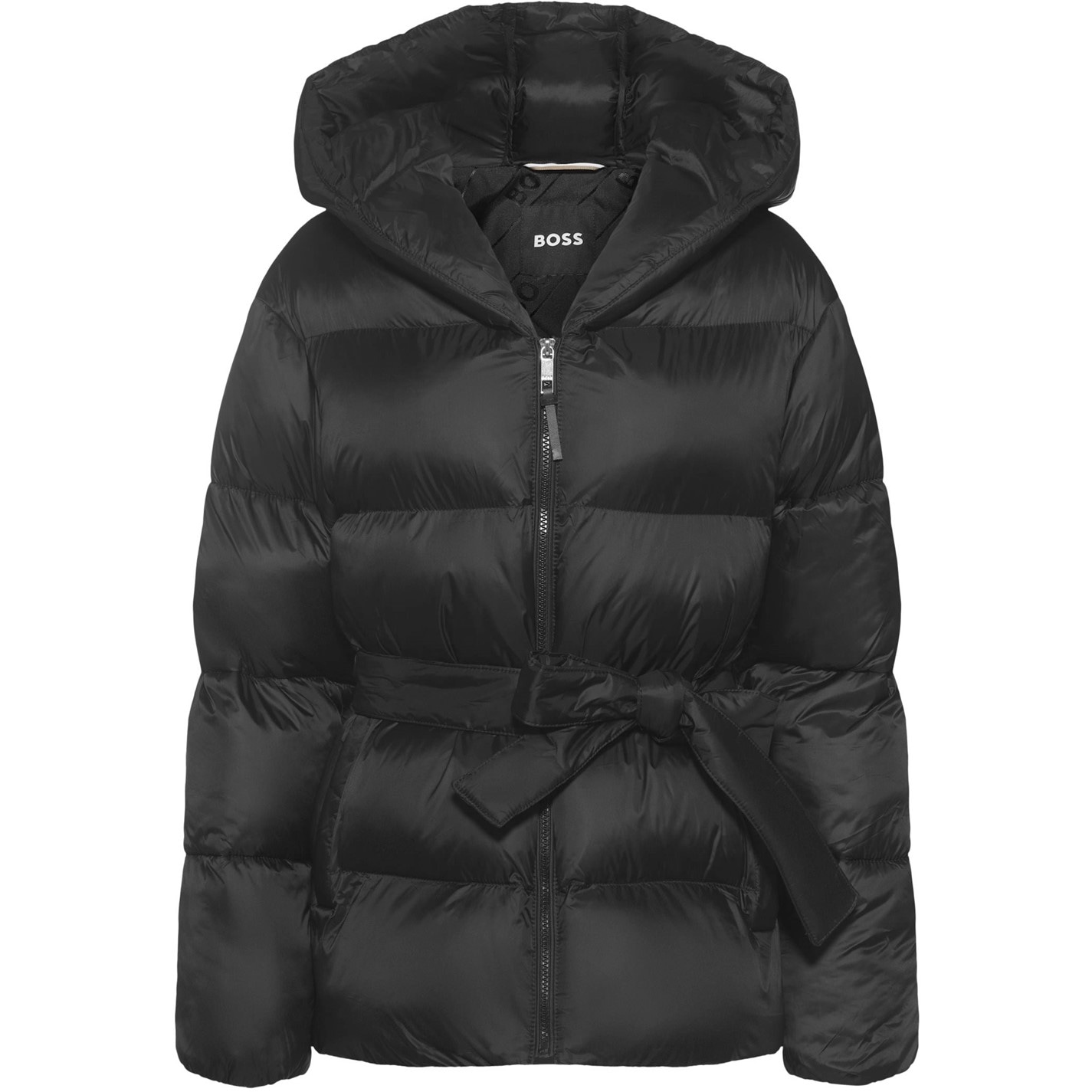 BOSS | Women's Peruni Black Long Sleeve Short Puffer Jacket | Black ...