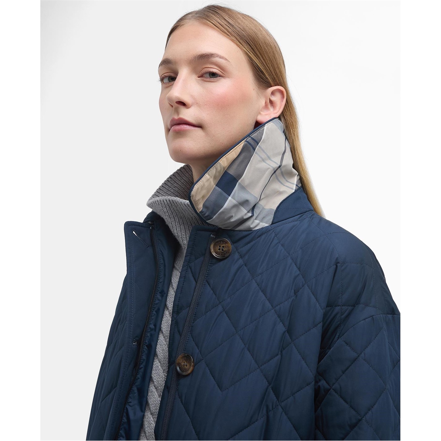 Barbour | Women's Cassandra Diamond Quilted Mid-Length Quilted Jacket ...