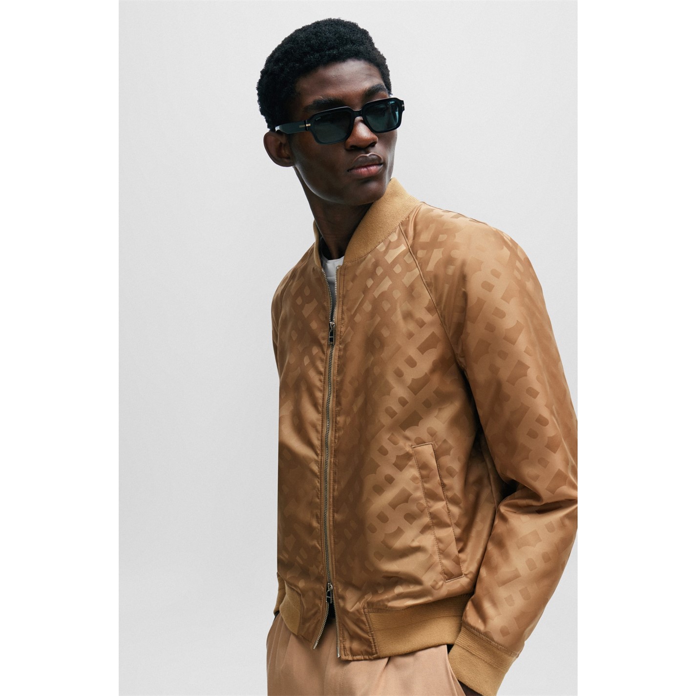 BOSS | Men's Corondo Bomber Jacket | Medium Beige | SportsDirect.com