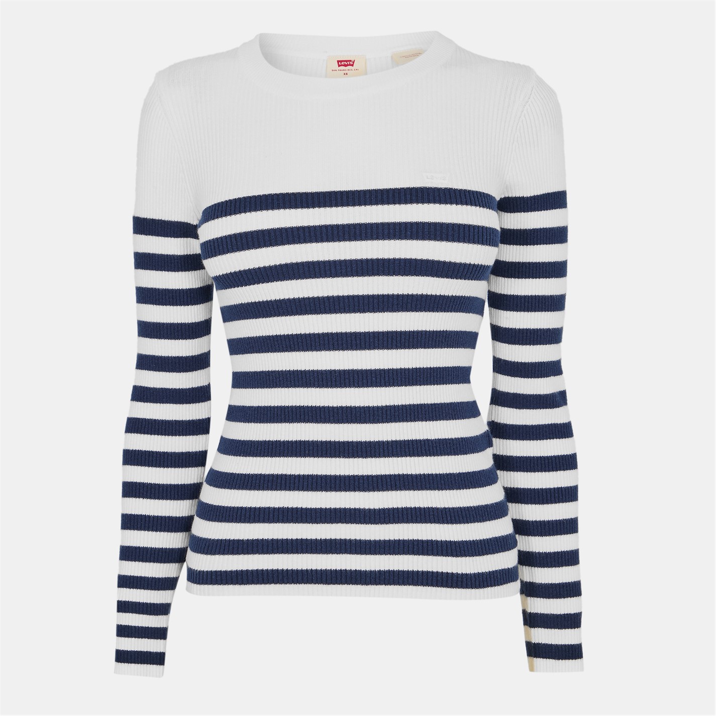 Levis | Women's Rib Crew Knitted Top | Adrienne Stripe | SportsDirect.com