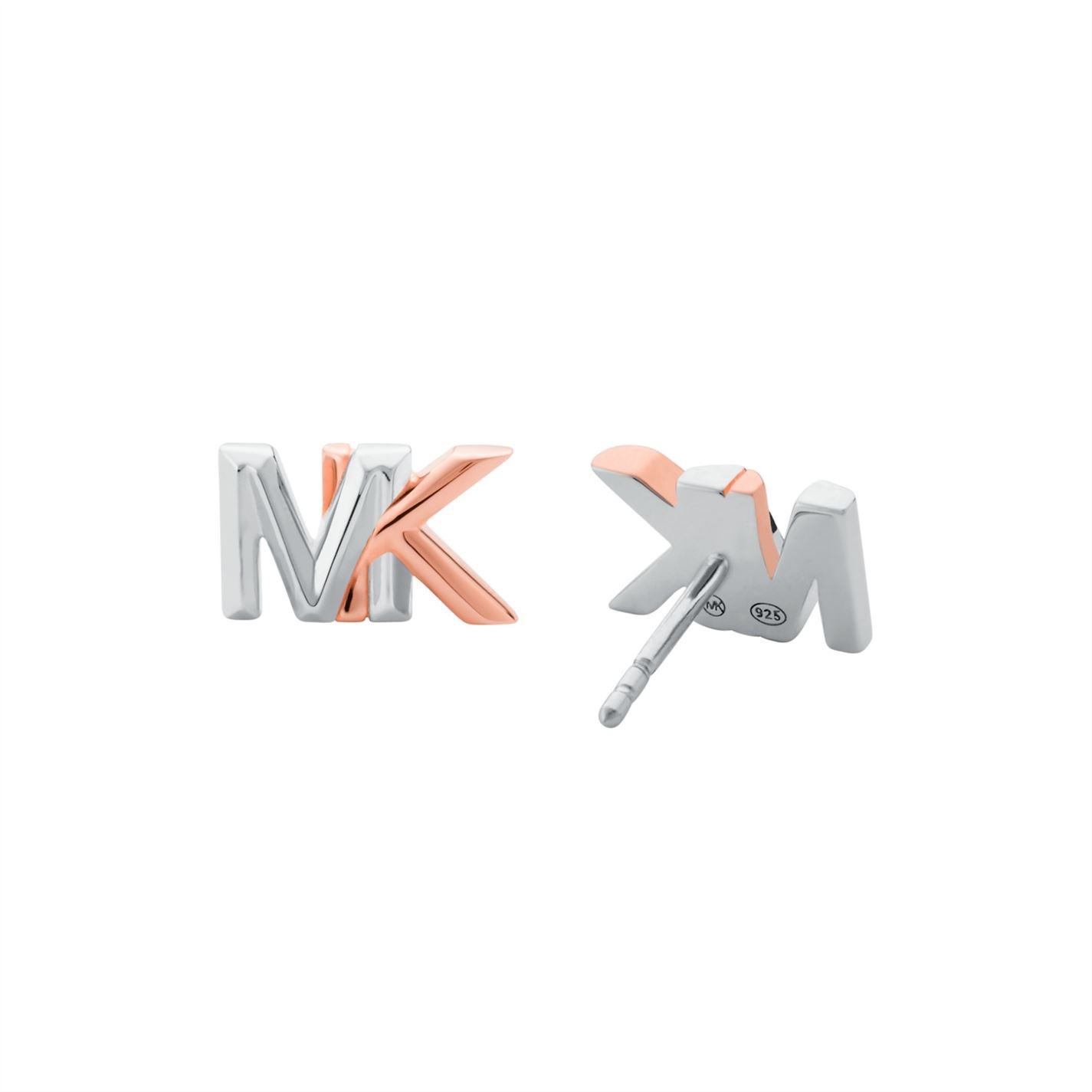 Michael Kors Sterling Silver Two Tone MK Earrings | SportsDirect.com ...