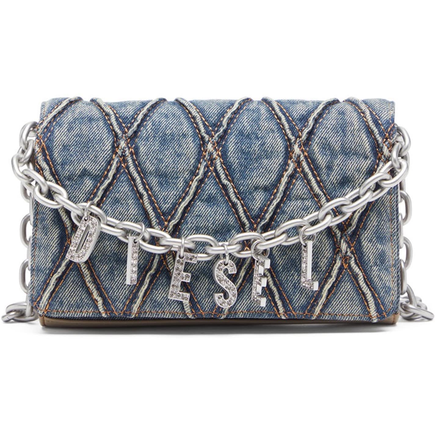 Diesel | Diesel Quilted Denim Wallet On Chain | Denim | SportsDirect.com